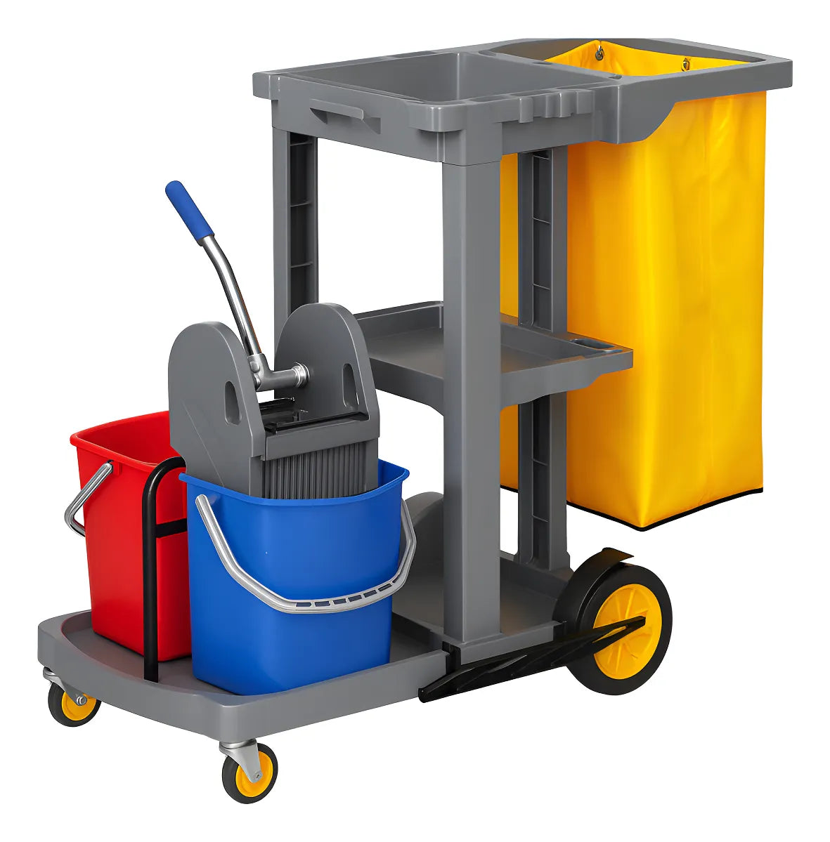 Carrito Limpieza Con Bolsa + Cubetas Exprimidoras Zait — ZAIT